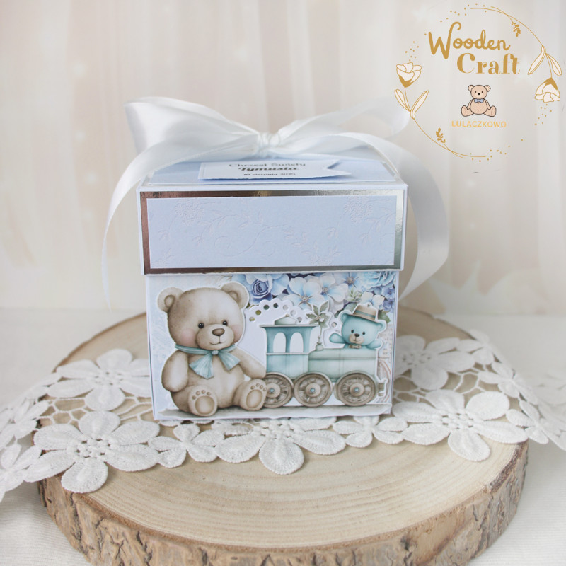Exploding box na chrzest roczek narodziny "Candy Boy 1" GOTOWY - Sklep Online Artyferia