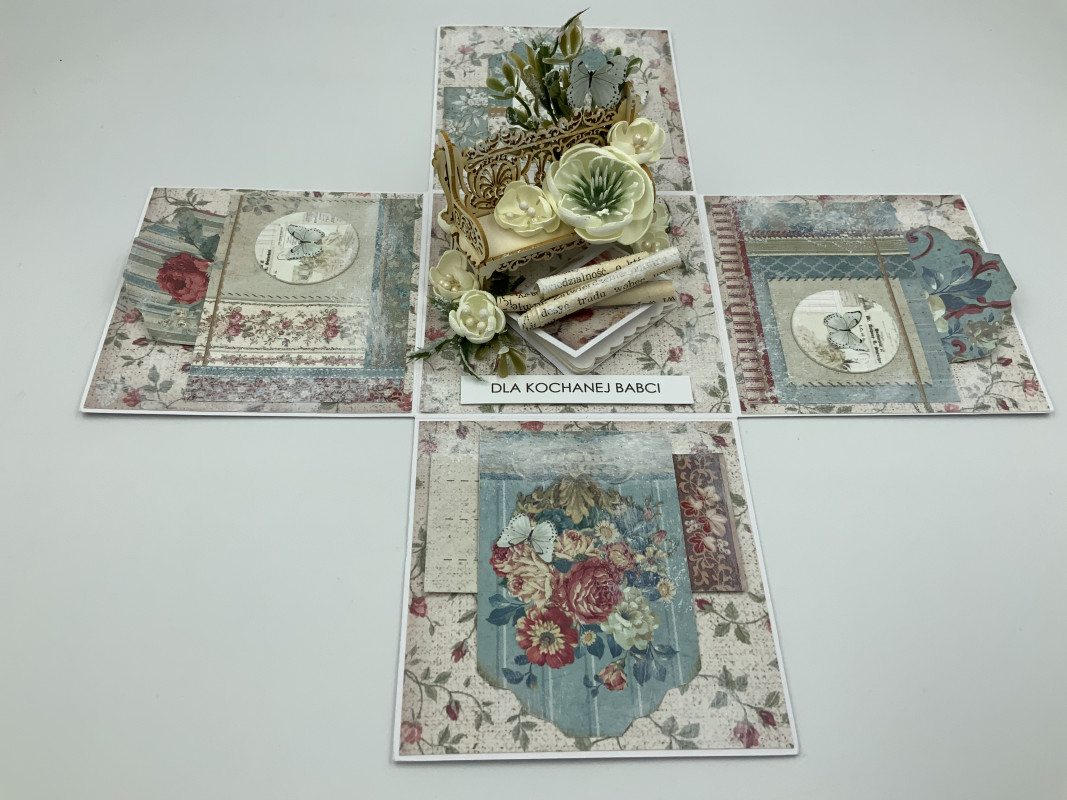 Exploding box na Dzień Babci lub inne okazje - Sklep Online Artyferia