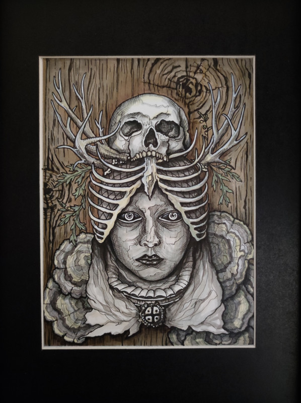 grafika, obraz horror aesthetic CZAROWNICA - Sklep Online Artyferia