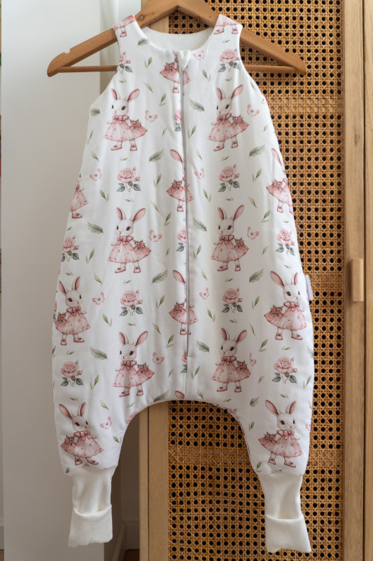 śpiworek z nogami rampers S bambus 72-104 flower bunny - Sklep Online Artyferia