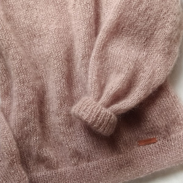 Sweter handmade moher z jedwabiem - Sklep Online Artyferia