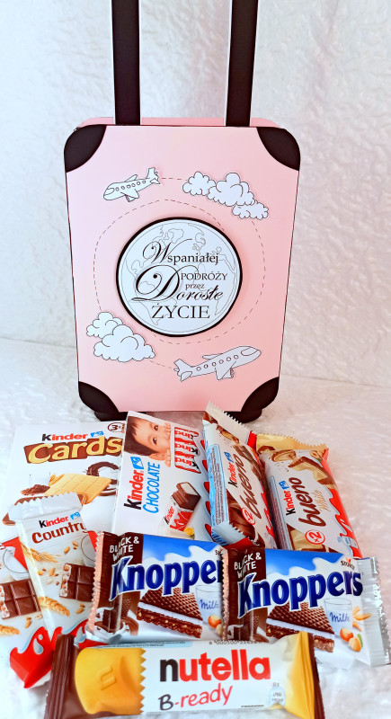 WALIZKA na 18 URODZINY*Box słodyczy*Kartka na 18stkę dla dziewczyny - Sklep Online Artyferia